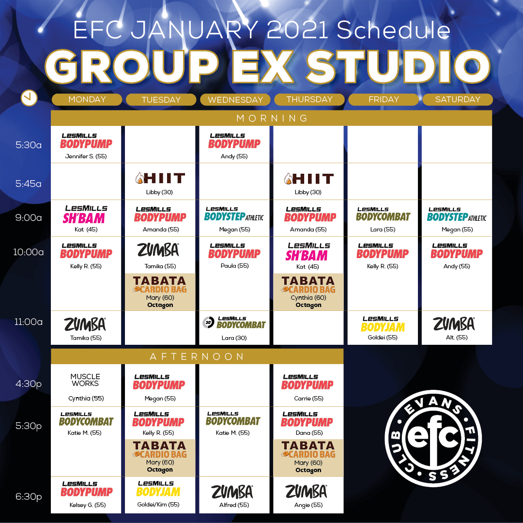 GroupEx Schedule | EFC GroupEX Schedule | Monthly GroupEx Schedule