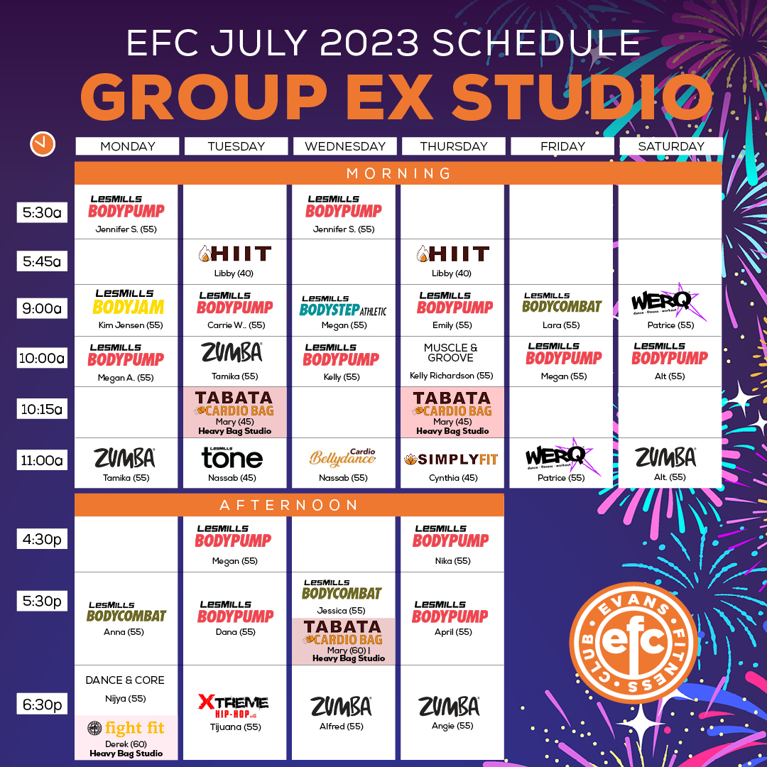 GroupEx Schedule | EFC GroupEX Schedule | Monthly GroupEx Schedule