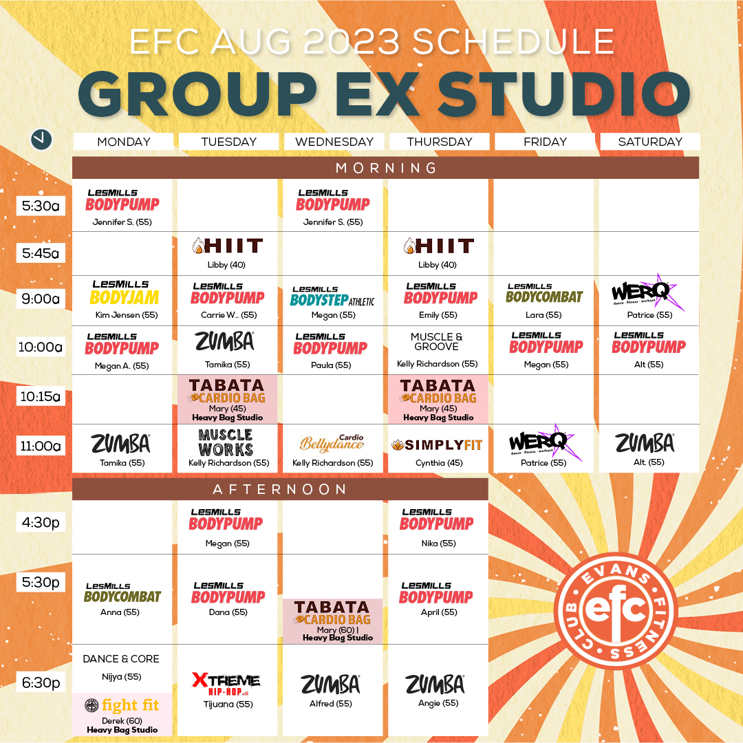 GroupEx Schedule | EFC GroupEX Schedule | Monthly GroupEx Schedule