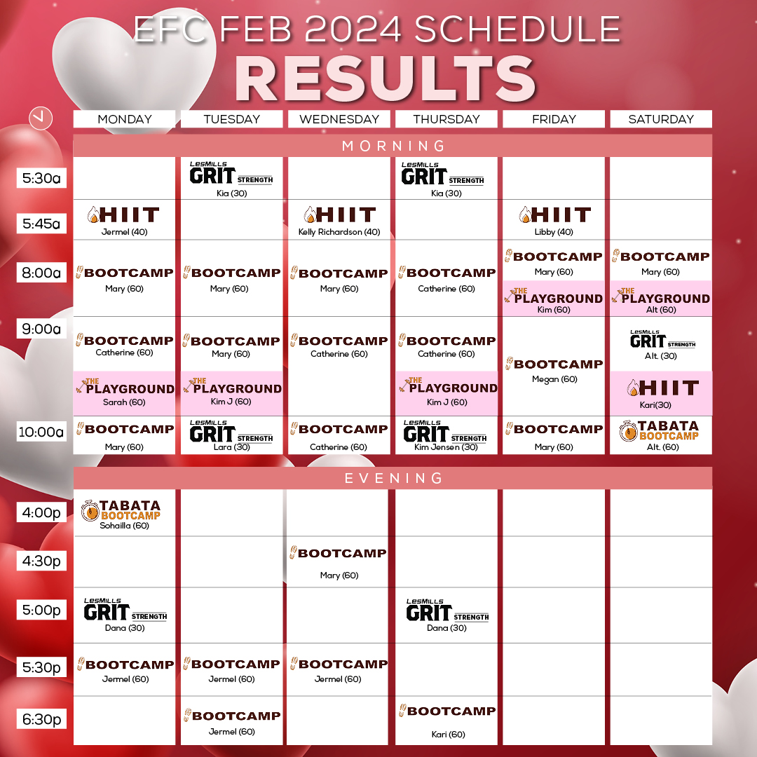GroupEx Schedule | EFC GroupEX Schedule | Monthly GroupEx Schedule